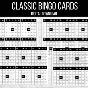 300 Bingo Cards, 6 per Page, Fun Party Game, Classroom Activity, Bingo ...