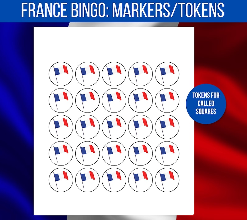 France Bingo, 30 France Bingo Cards, Travel Bingo, French Bingo, Travel ...