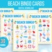 Beach Bingo, Fun in the Sun Bingo, 30 Printable Beach Bingo Cards ...