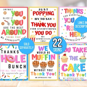 Donut Appreciation Sign, Donut Sign, Appreciation Week Printable Sign ...