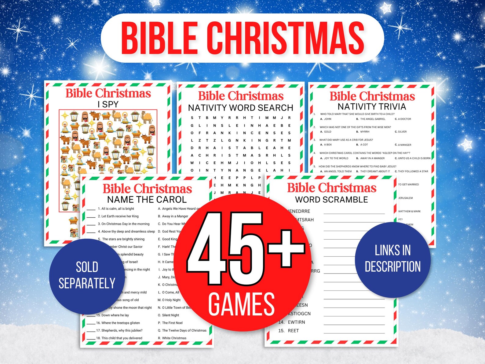 Church Christmas Party Games, Nativity Games, Christian Christmas Games ...
