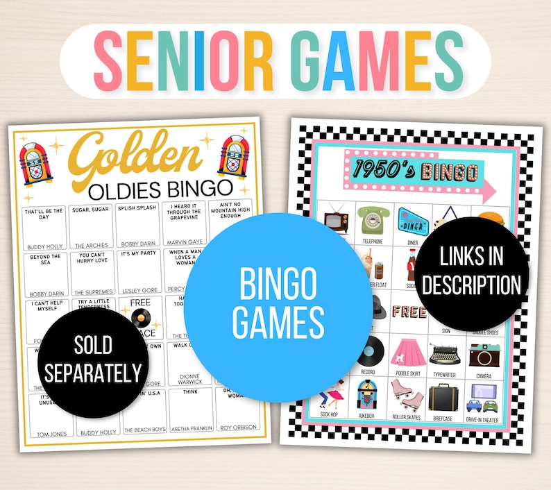 Senior Games Bundle, Senior Party Games, Senior Riddles, Brain Games ...