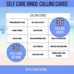 Self Care Bingo, 50 Self Care Bingo Cards, Self Care Challenge, Self ...