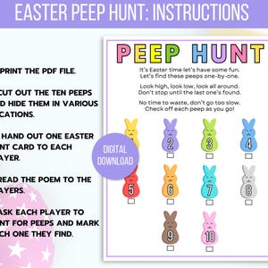 Peeps Easter Scavenger Hunt, Peeps Easter Hunt Game, Peeps Easter Hunt ...