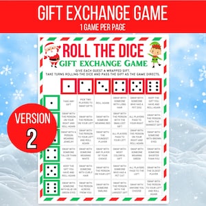 Roll the Dice Holiday Gift Exchange Games, Fun Christmas Games ...