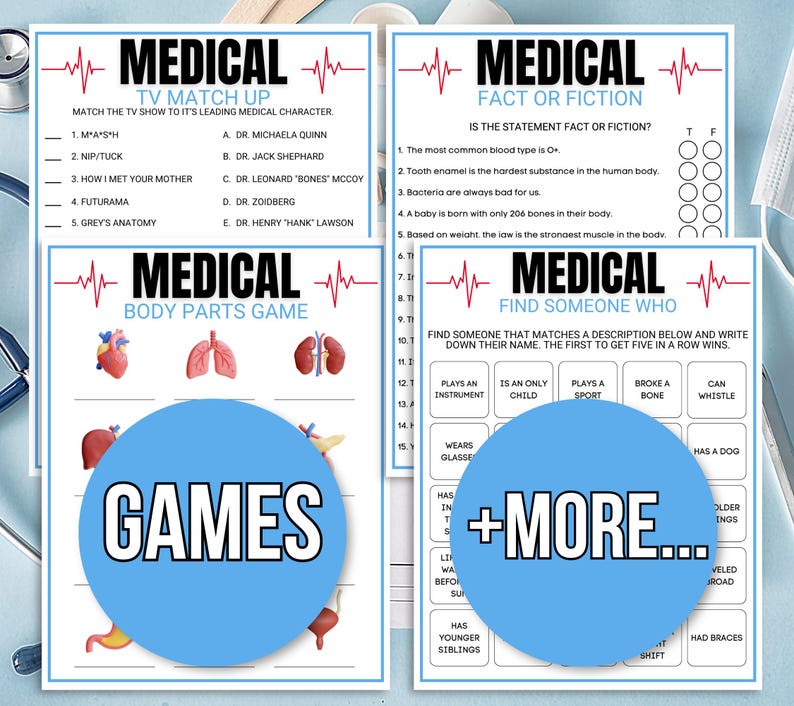 Medical Games Bundle, Medical Trivia Games, Medical Games Trivia Bundle ...