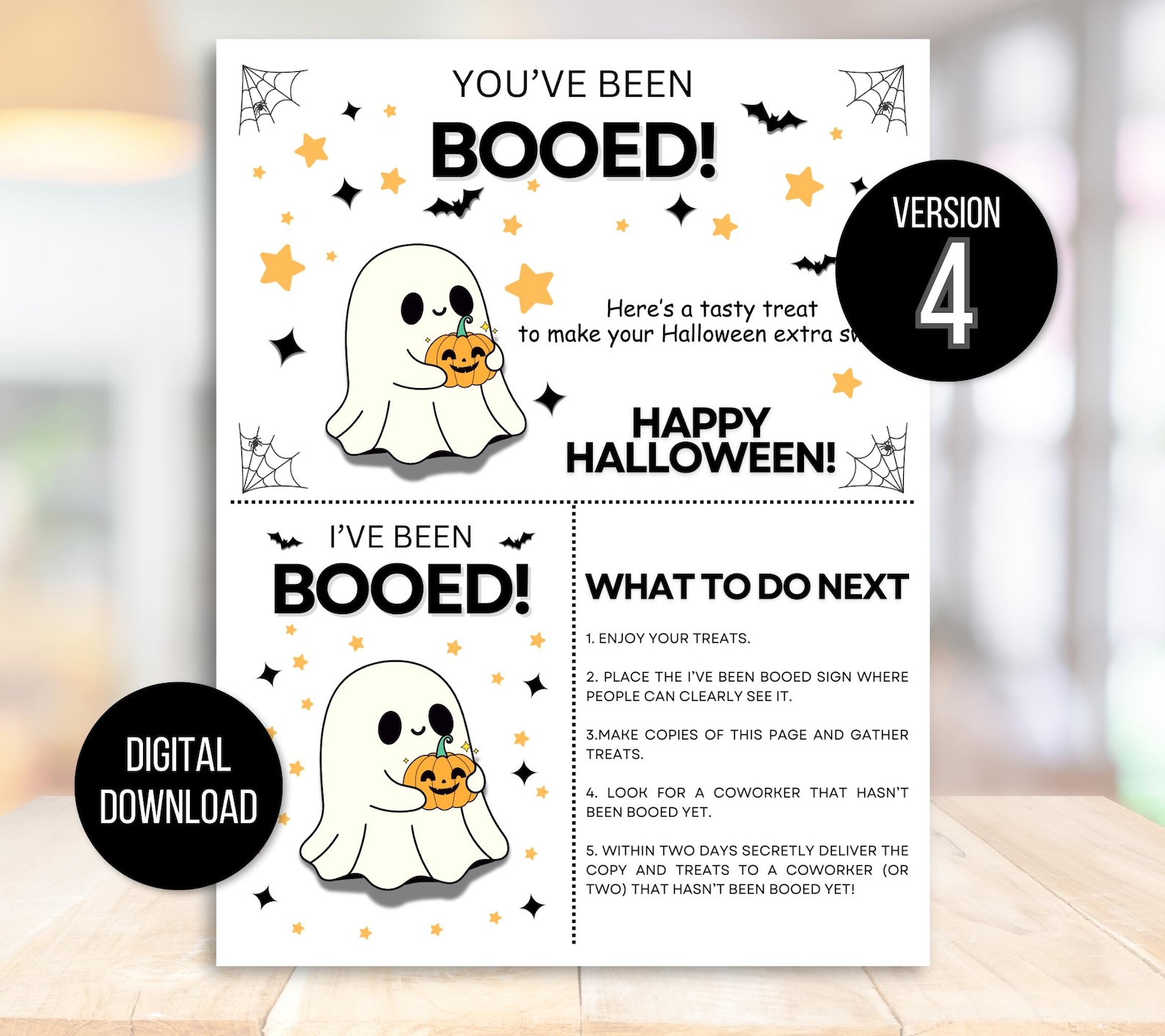 You've Been Boo'd Printable Halloween Kit, I've Been Booed Coworker ...