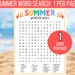 Summer Word Search, Fun Summer Game, Printable Summer Game, Summer ...