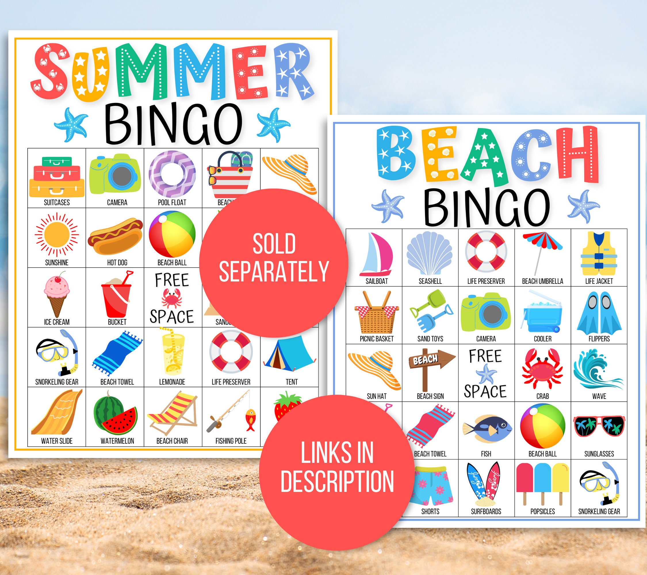 Summer Games Bundle, Summer Activities, Summer Party Games, Summer Game ...