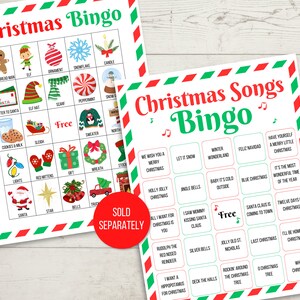 Christmas Carol Bingo, 50 Printable Christmas Carol Bingo Cards ...
