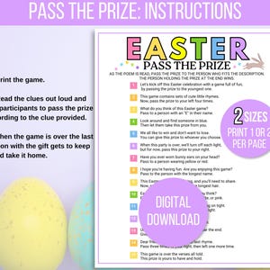 Easter Pass the Prize Game, Easter Pass the Present Game, Easter Pass ...