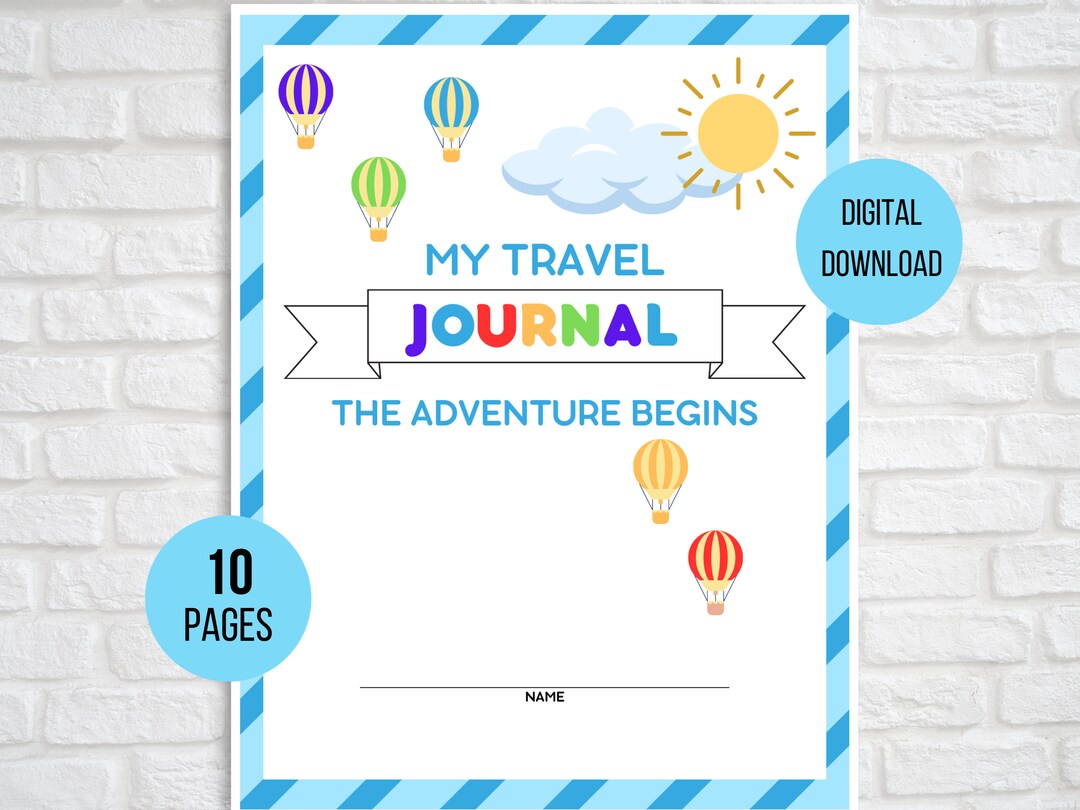 Kid's Travel Journal, Vacation Journal, Travel Journal for Kids, Kids ...