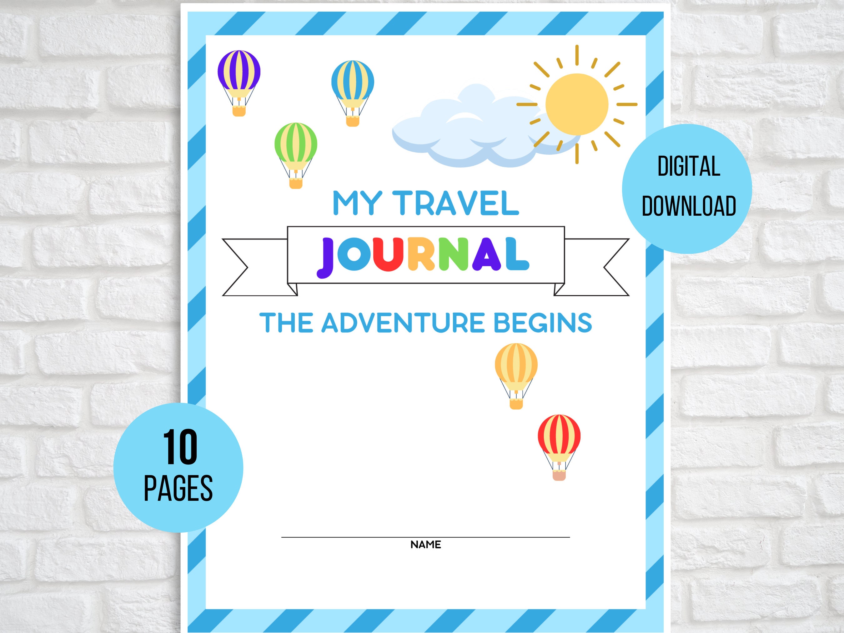 Kid's Travel Journal, Vacation Journal, Travel Journal for Kids, Kids ...