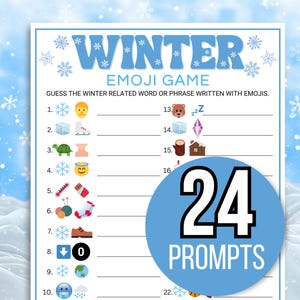 Winter Emoji Game, Emoji Winter Game, Winter Emoji Trivia Game, Emoji ...