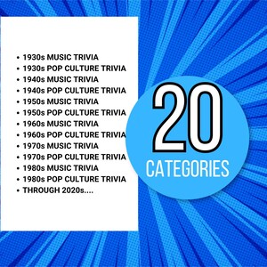 Decades Trivia, Decades Game Bundle, Decade Trivia Night Games, Decades ...