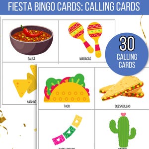 Fiesta Bingo, 30 Printable Fiesta Bingo Cards, Fiesta Activity for Kids ...