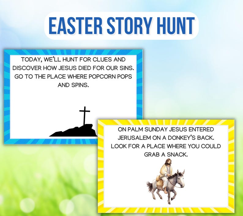 Easter Story Treasure Hunt, Religious Easter Scavenger Hunt, Christian ...