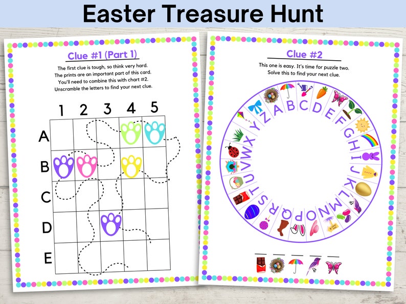 Indoor Easter Treasure Hunt for Older Kids Easter Scavenger - Etsy