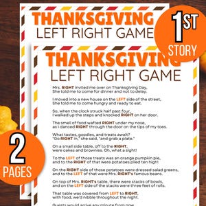 Thanksgiving Left Right Game, Thanksgiving Games, Thanksgiving Pass the ...