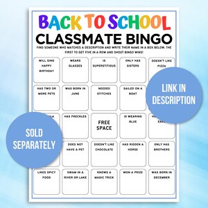 Icebreaker Game, Back to School Icebreaker, Team Building Game, Table ...