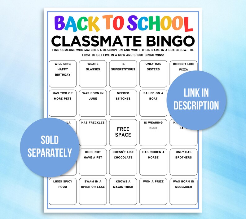 Icebreaker Game, Back to School Icebreaker, Team Building Game, Table ...