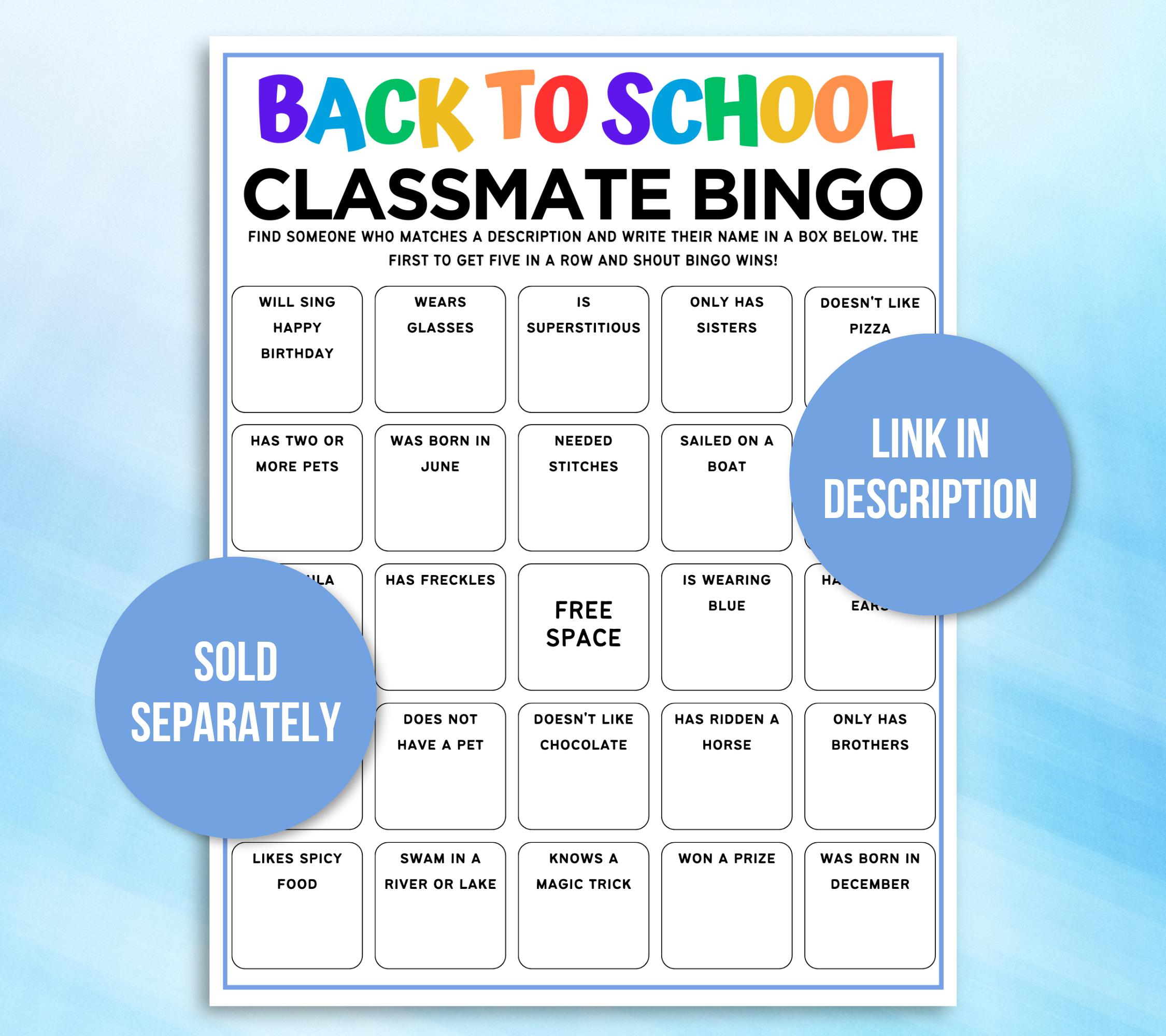 Icebreaker Game, Back to School Icebreaker, Team Building Game, Table ...