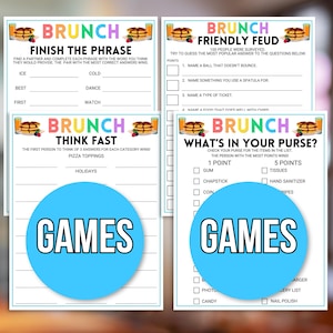 Brunch Party Games, Brunch Games, Icebreaker Table Games, Luncheon ...