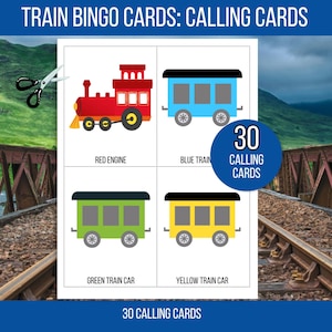 Train Bingo, 30 Printable Train Bingo Cards, Train Travel Bingo, Train ...