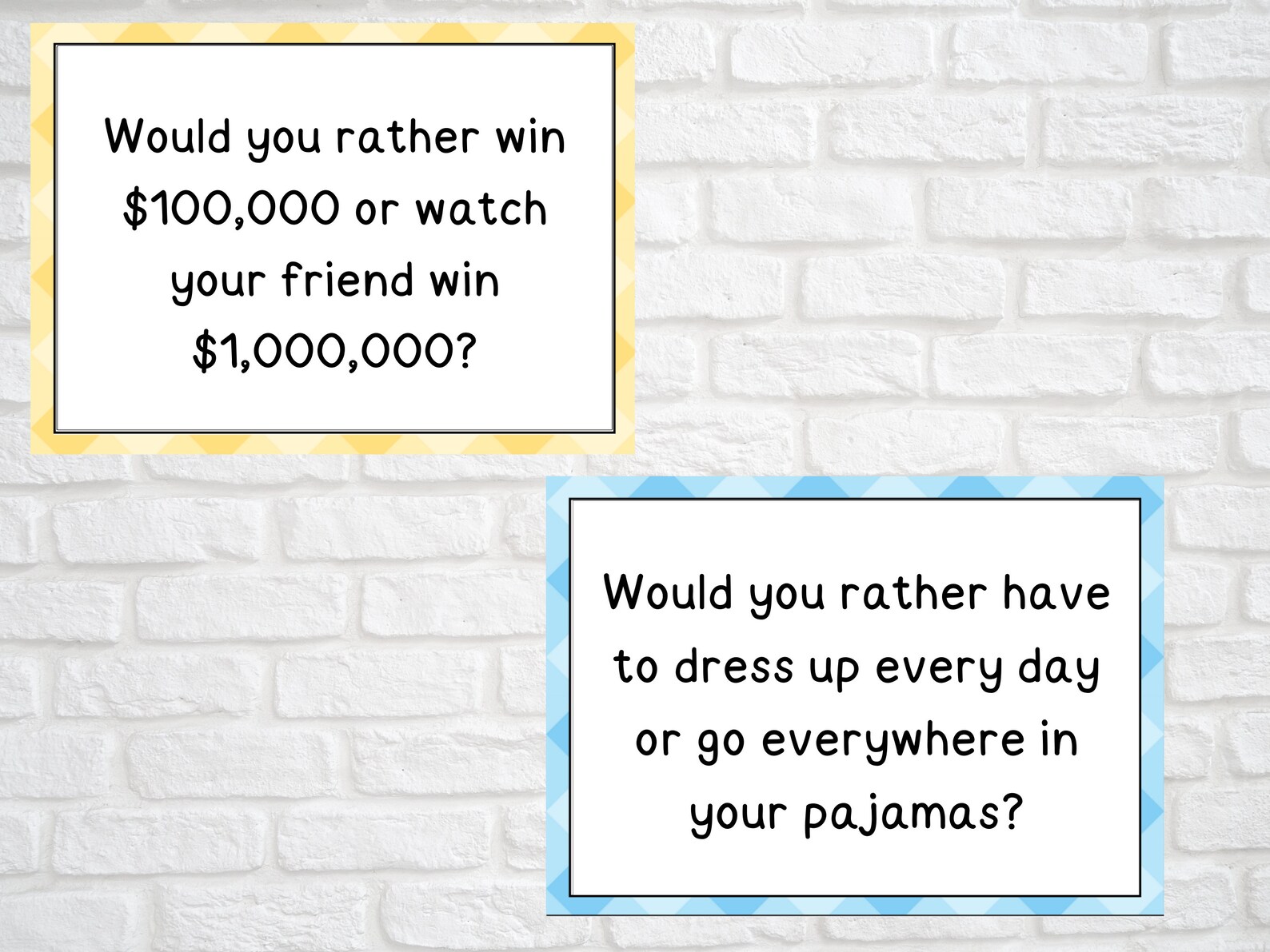 Would You Rather Questions for Kids Conversation Starters - Etsy Canada