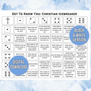 Christian Icebreaker, Christian Conversation Starters, Bible Games ...