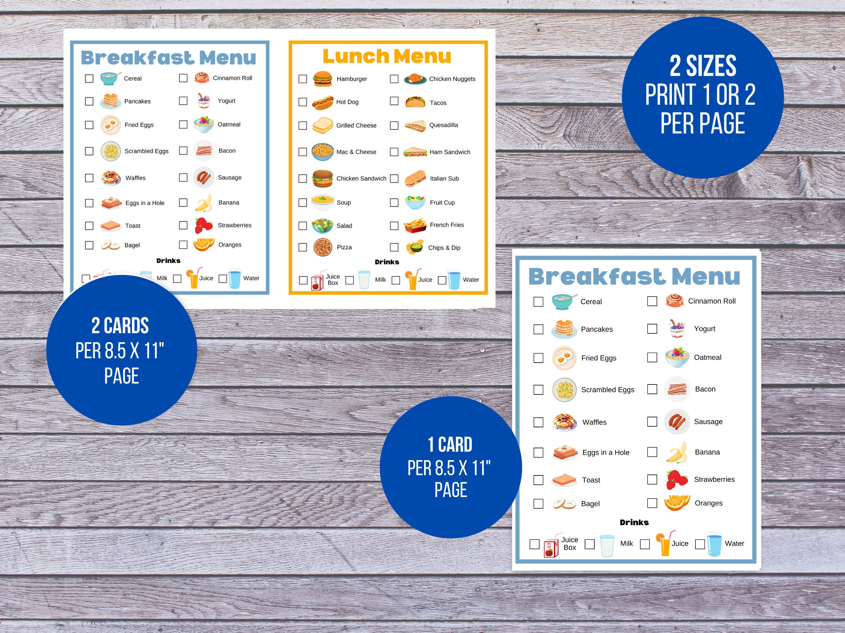 Pretend Play Menus Pretend Restaurant Menus Kids Play Menus - Etsy UK