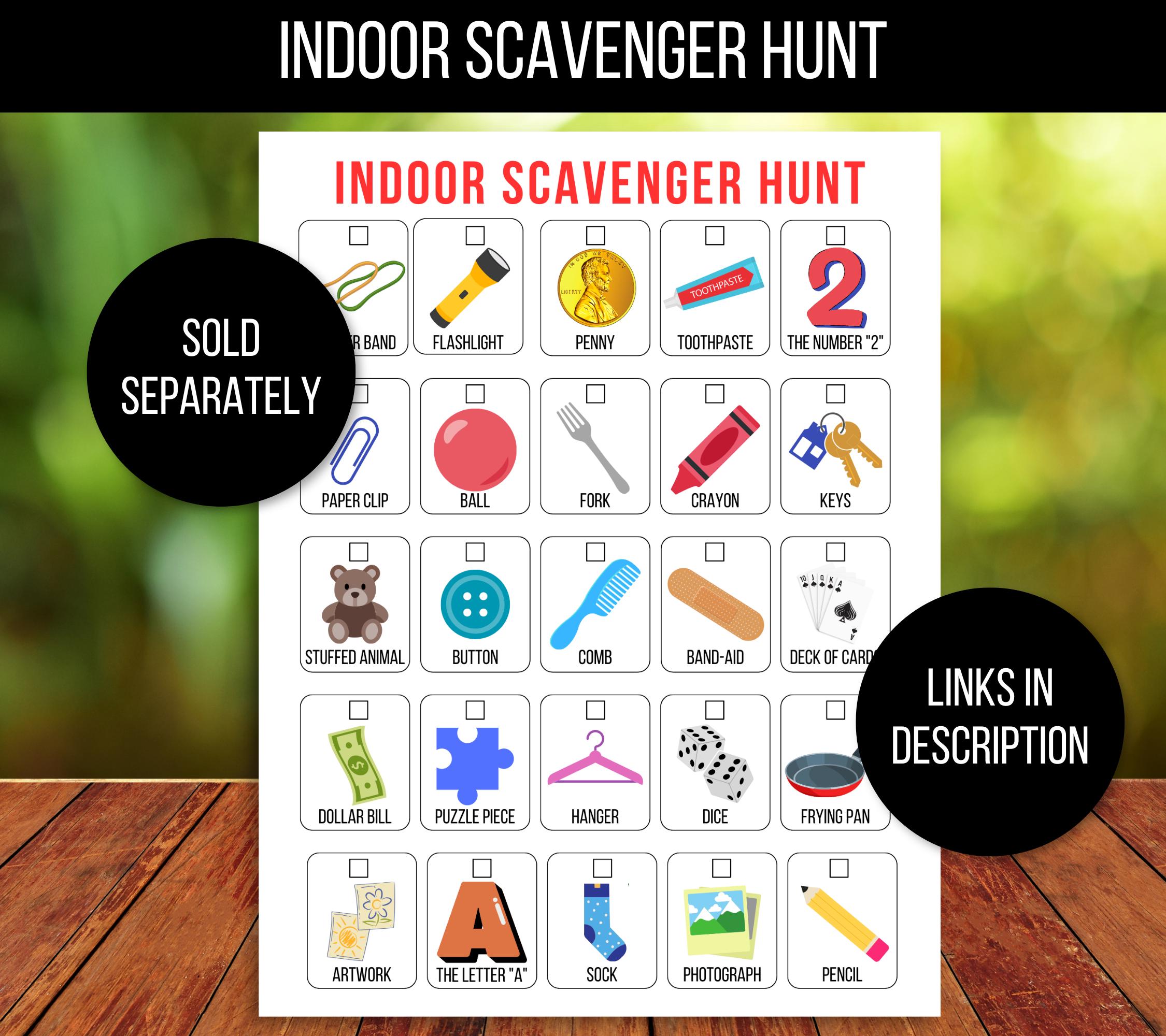 Neighborhood Scavenger Hunt for Kids, Outdoor Nature Scavenger Hunt ...