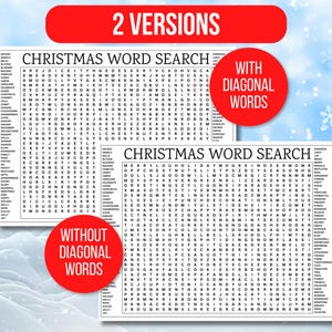 Giant Christmas Word Search, Giant Word Search, Giant Word Find ...