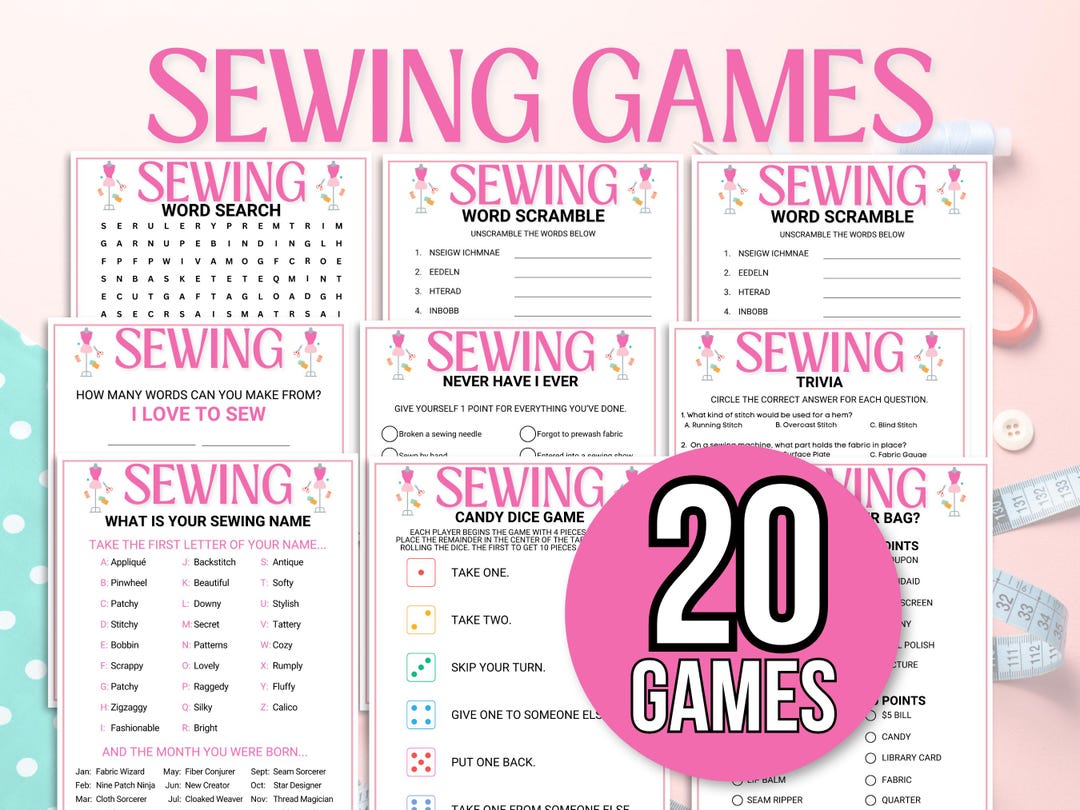 Sewing Games, Sewing Games, Sewing Party Games, Sewing Club Game ...
