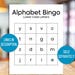 Alphabet Bingo, 30 Printable Alphabet Bingo Cards, ABC Practice, ABC ...