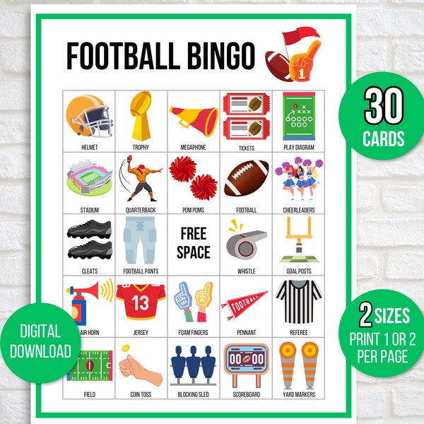 Football Printables - Etsy