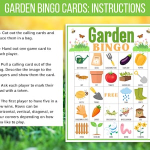 Garden Bingo, Spring Bingo, Garden Game, Garden Activity, Garden ...