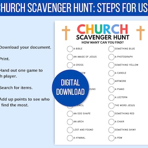Church Scavenger Hunts, Church Photo Scavenger Hunts, Bible Games ...