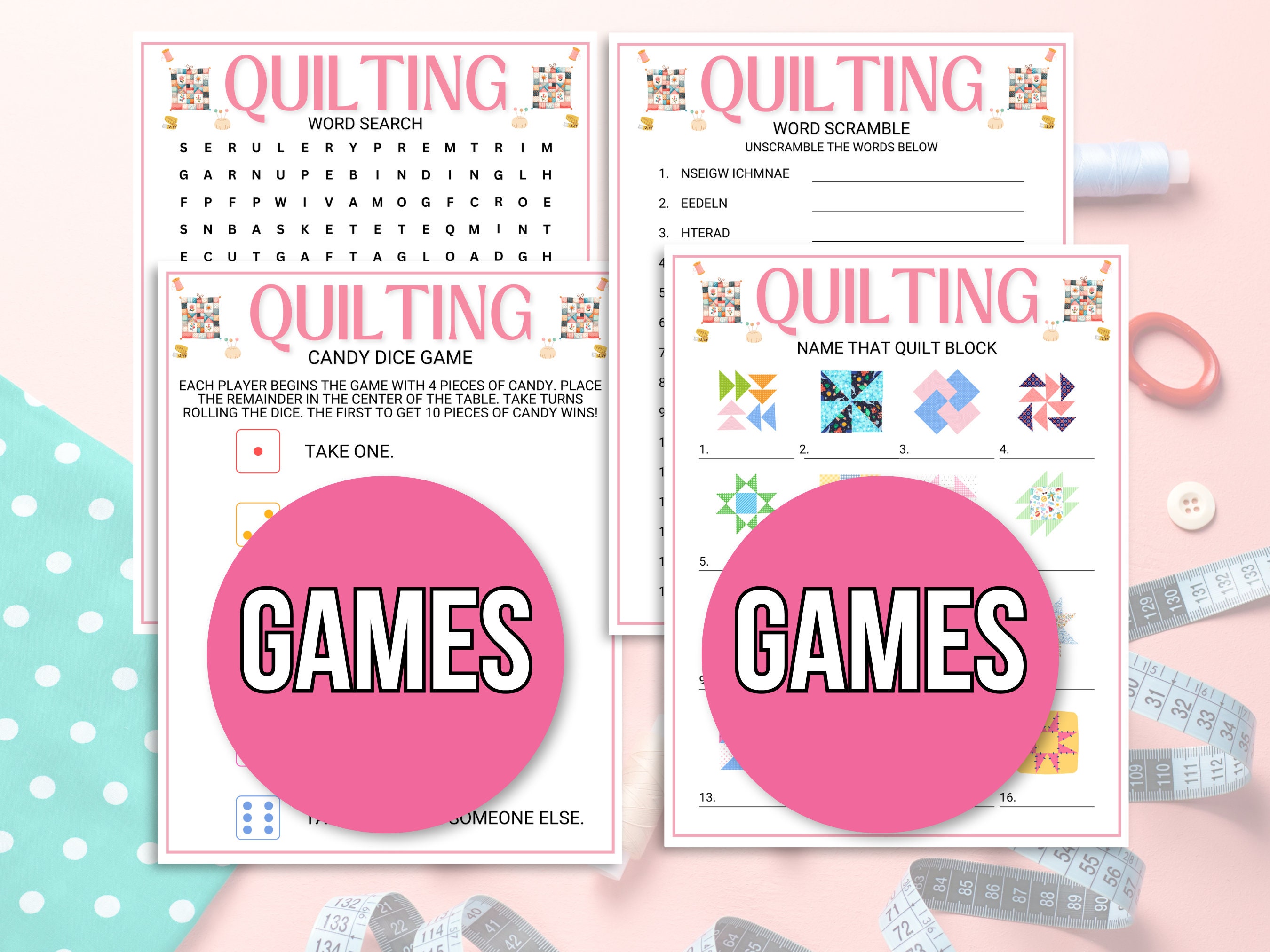 Quilt Games, Quilting Games, Name That Quilt Block, Quilting Party ...