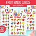 Fruit Bingo, 30 Printable Fruit Bingo Cards, Fruit Game, Fruit Party ...