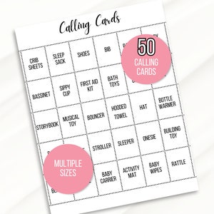 100 Baby Shower Bingo Cards, Baby Girl Bingo Game Cards, Baby Gift ...
