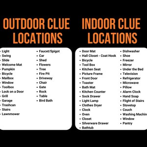 Halloween Treasure Hunt, Indoor Halloween Scavenger Hunt, Outdoor ...