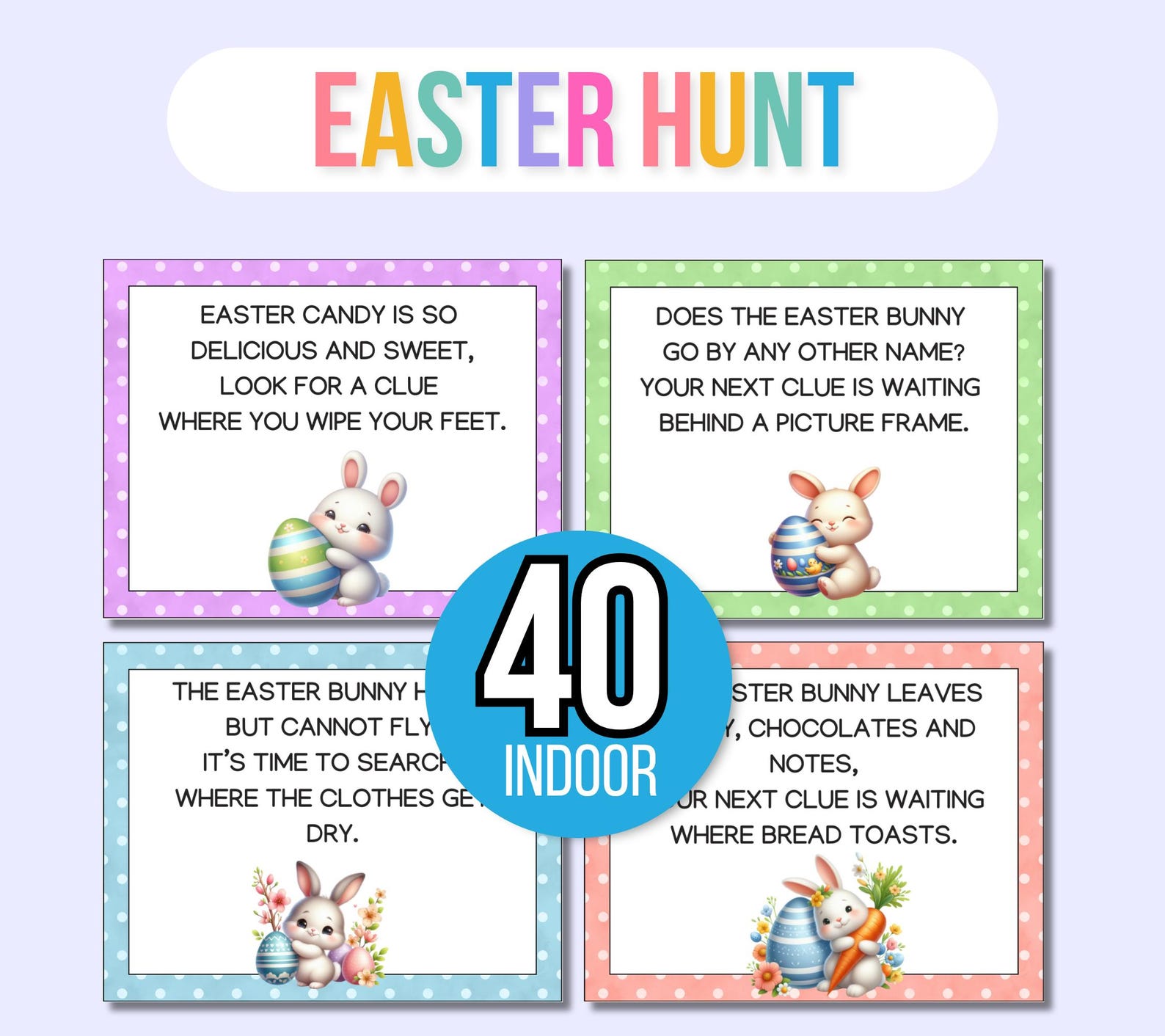 Indoor Easter Scavenger Hunt for Kids, Outdoor Treasure Hunt for Kids ...