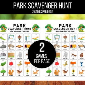Park Scavenger Hunt for Kids, Outdoor Park Scavenger Hunt, Park ...