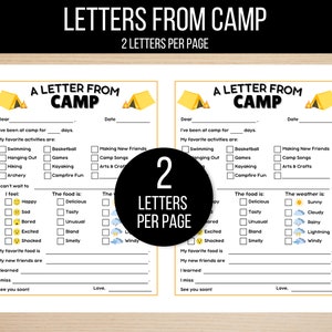 Letters From Camp, Summer Camp Letters, Printable Letter From Camp ...