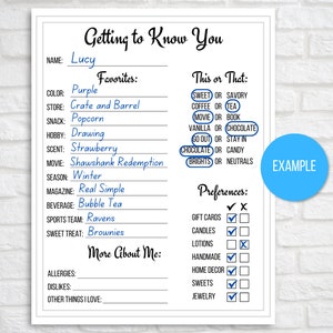 Get to Know You Printable, Get to Know My Team Survey, All About Me ...