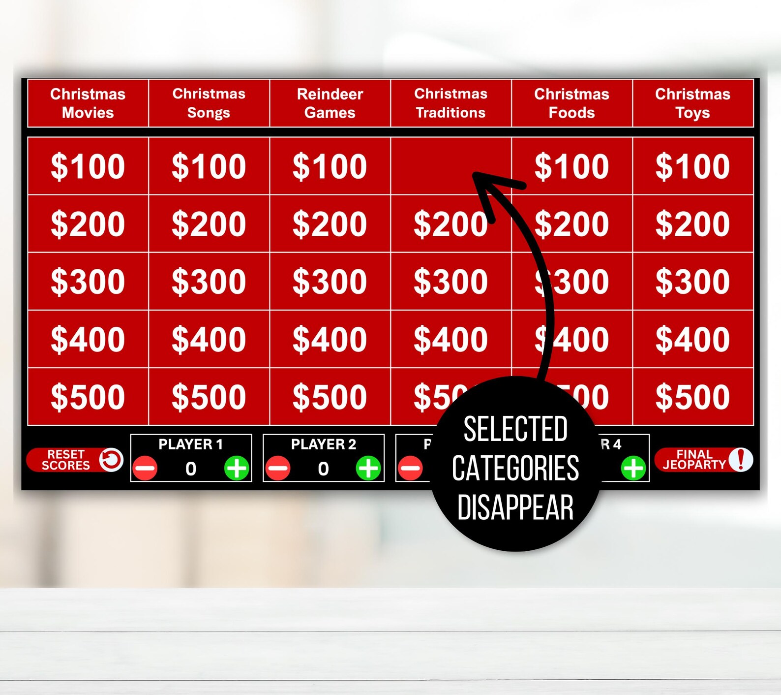 Editable Christmas Jeoparty Template, Christmas Jeoparty Game ...