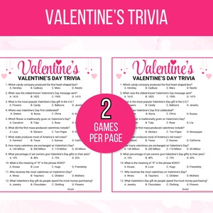 Valentine's Day Trivia Games, Valentine's Day Trivia, Fun Valentine's ...