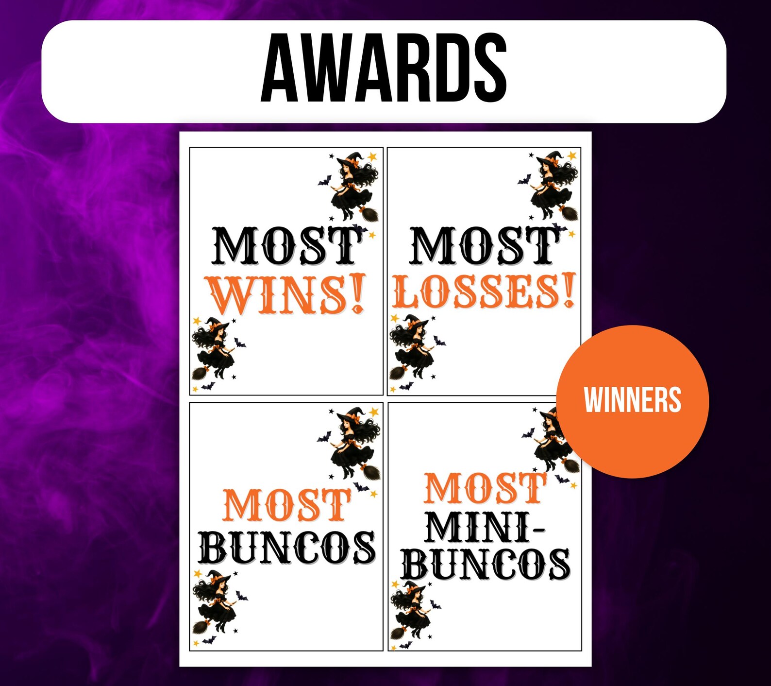 Halloween Bunco Score Sheet, Halloween Bunco Tally Sheets, Halloween ...