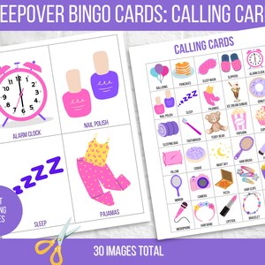 Sleepover Bingo Sleepover Game Slumber Party Bingo Pajama - Etsy